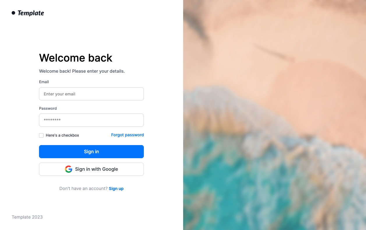 Modern Login Splitscreen | Free Webflow Component
